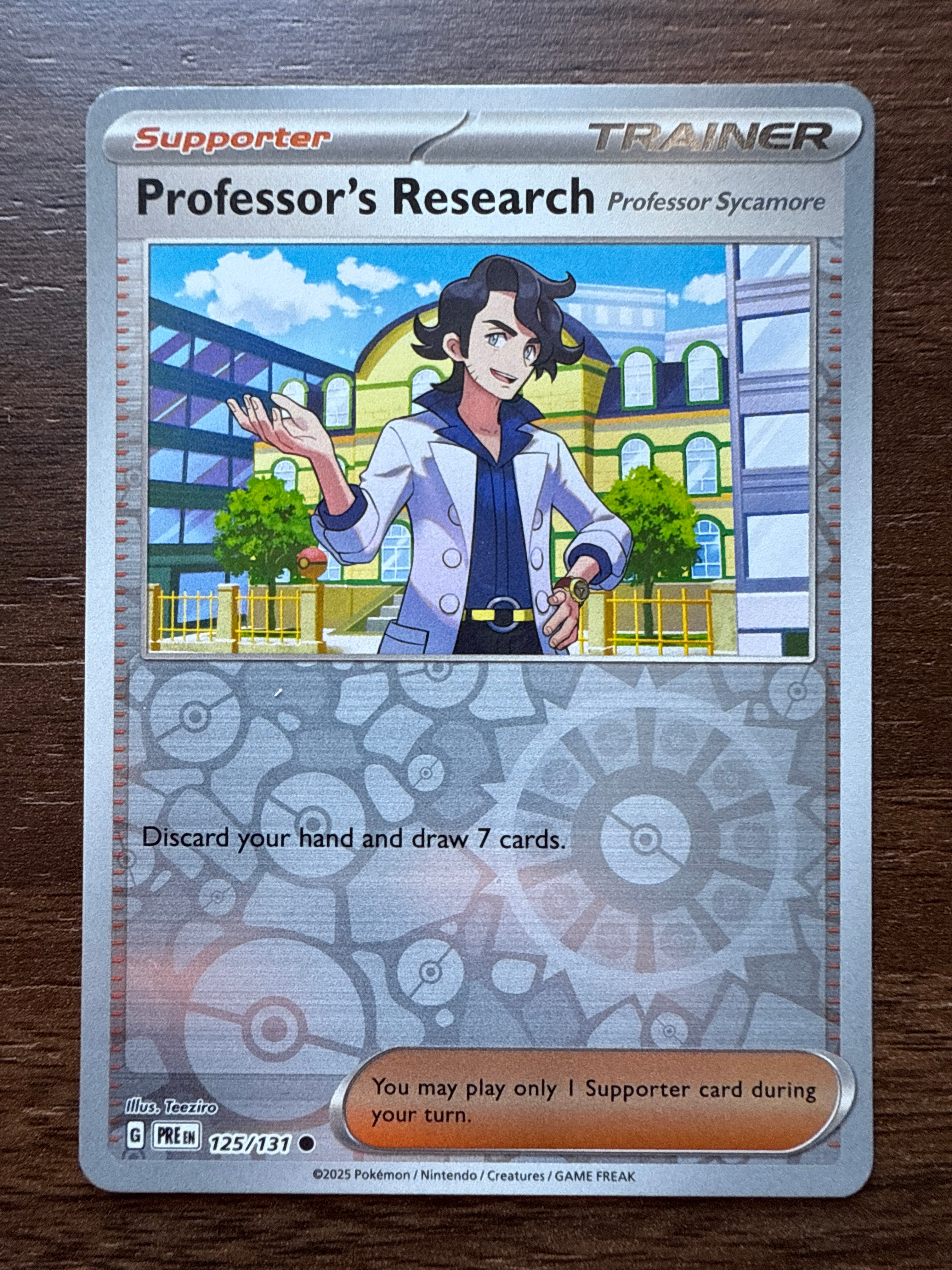 Prof Sycamore's Research Rev Holo Card | Pokemon Prismatic Evolutions ...