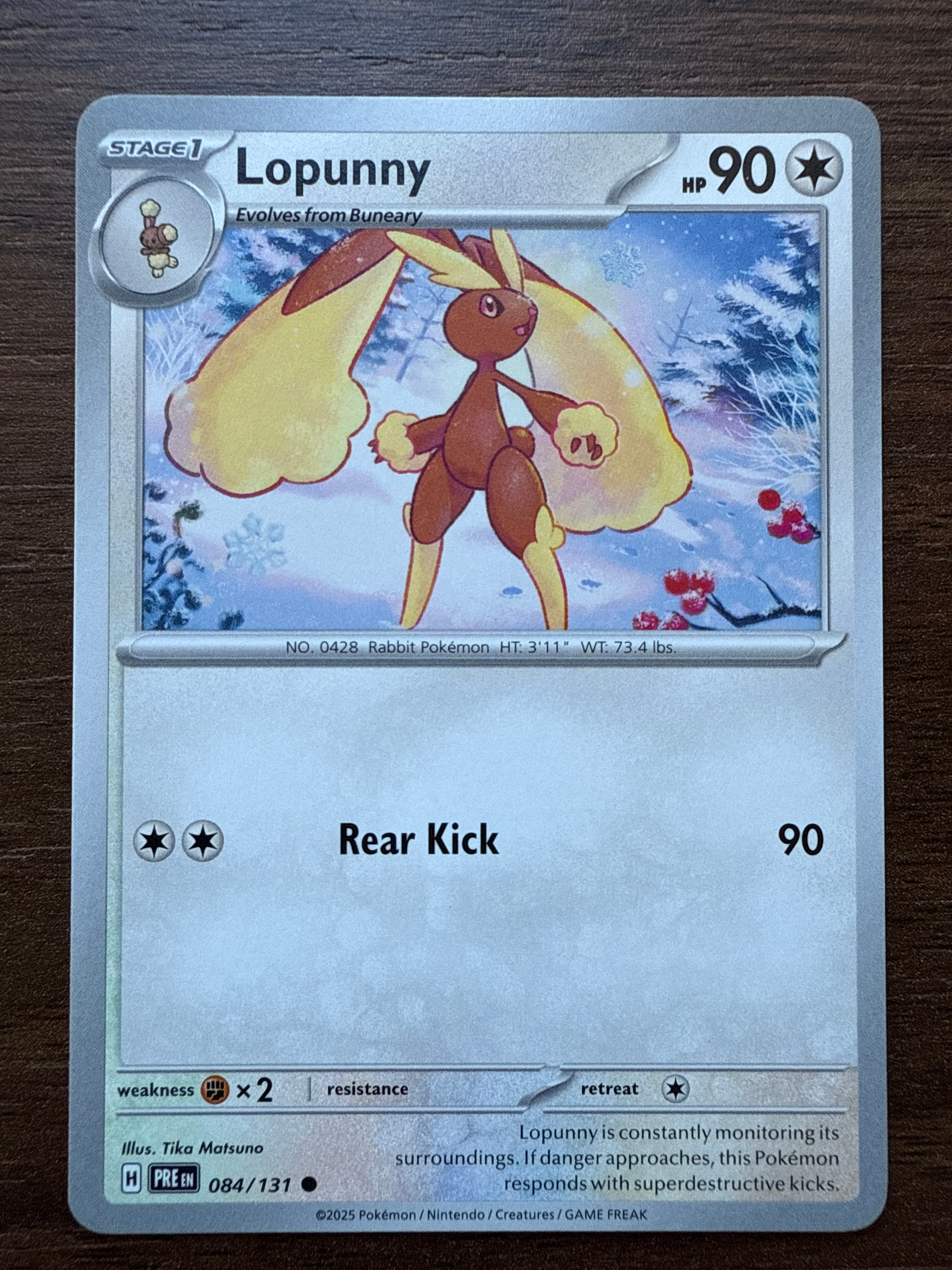 Lopunny Common Card | Pokemon Prismatic Evolutions | 084/131 – The Card ...