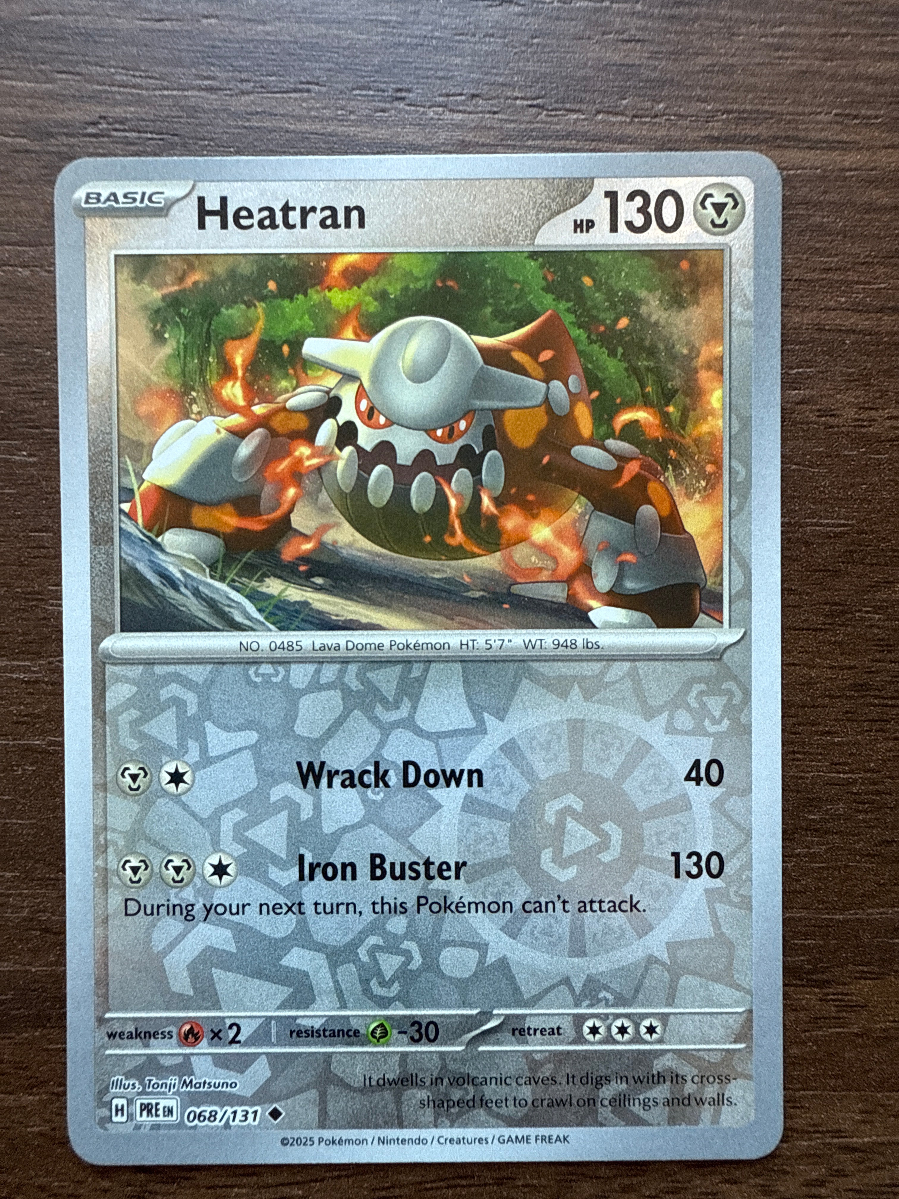 Heatran Rev Holo Card | Pokemon Prismatic Evolutions | 068/131 – The ...