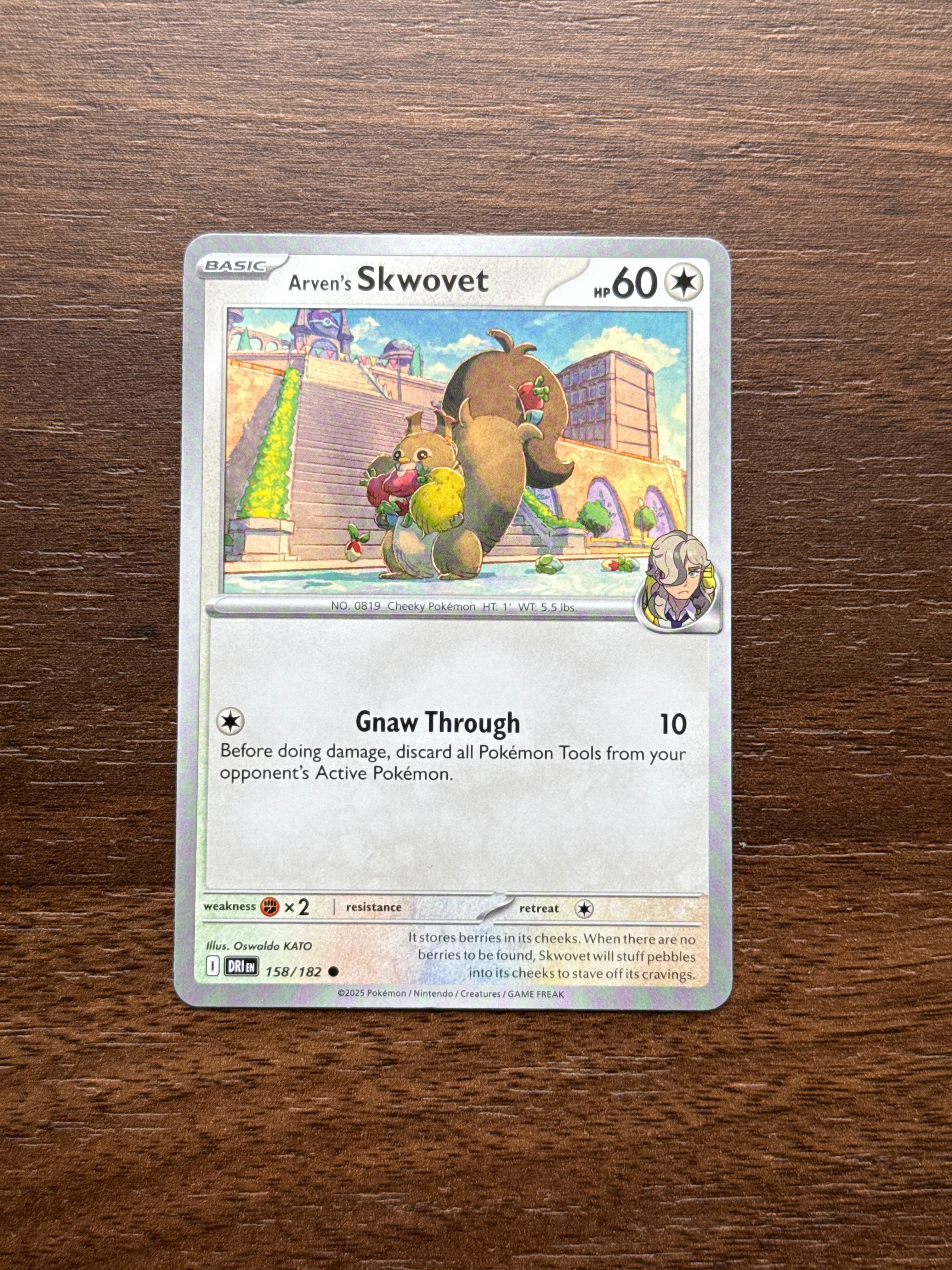 Arven's Skwovet Common Card 158/182 | Pokemon Destined Rivals | The ...