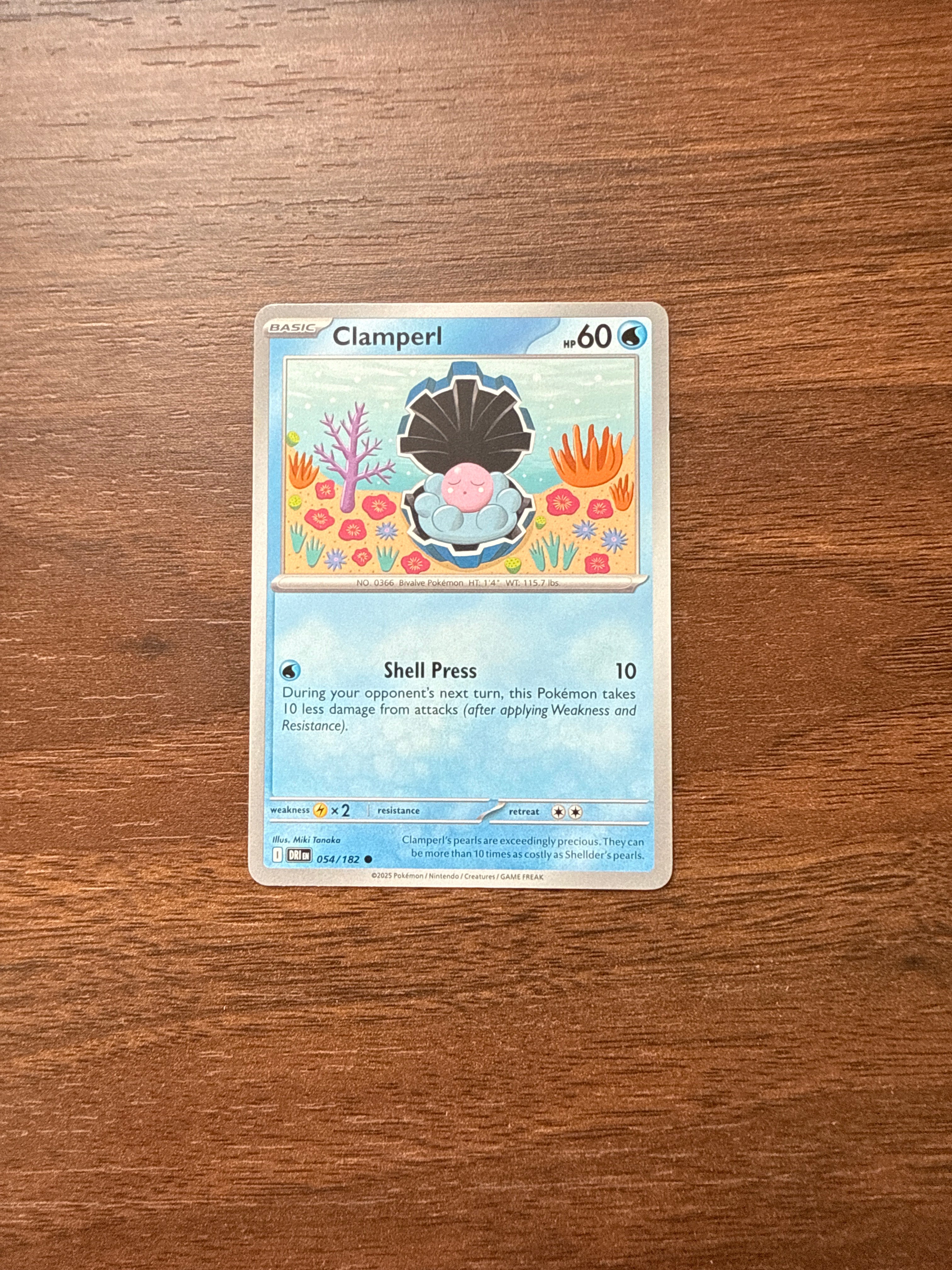 Clamperl Common Card 054/182 | Pokemon Destined Rivals | The Card Table