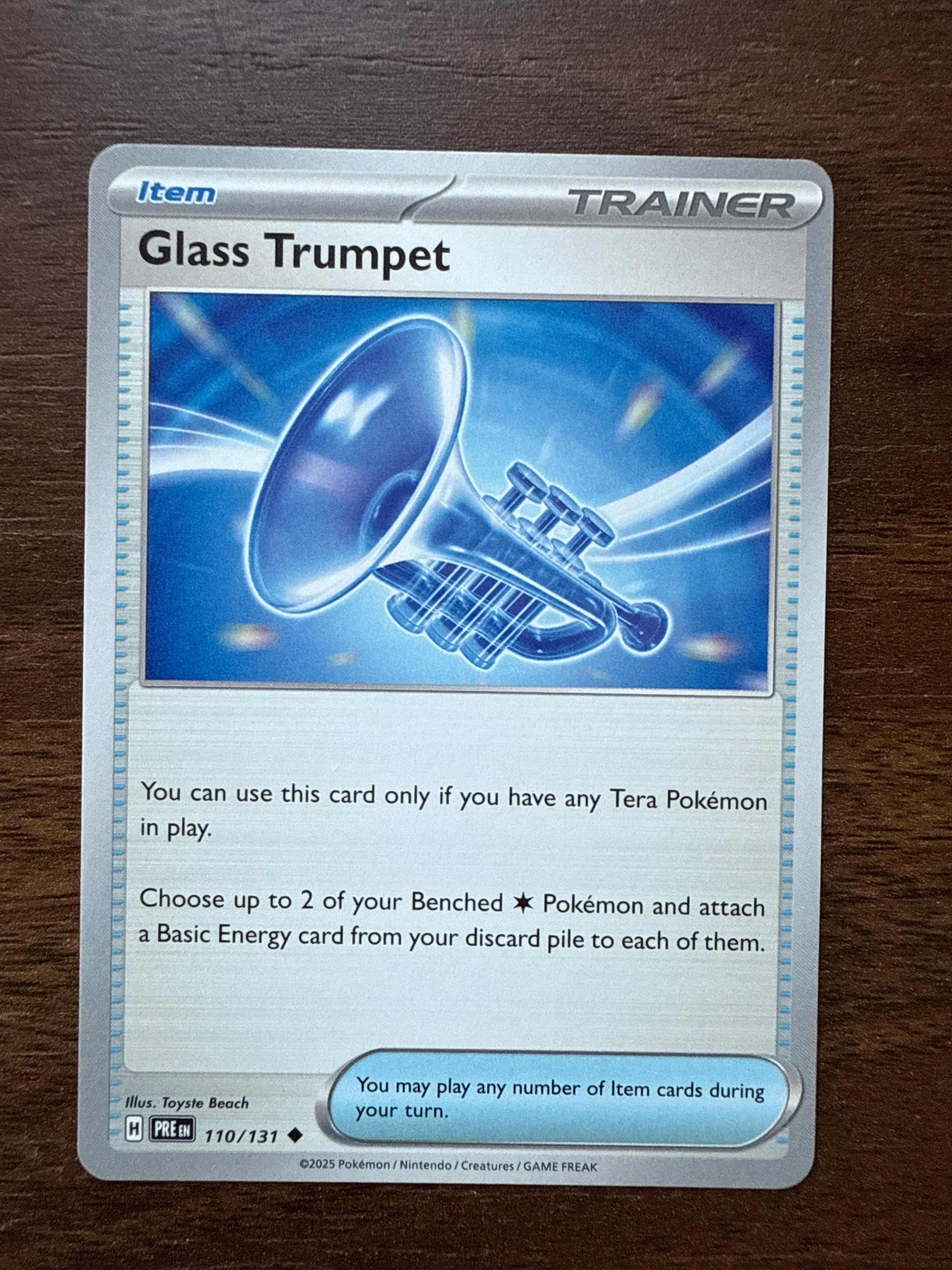 Glass Trumpet Common Card | Pokemon Prismatic Evolutions | 110/131 ...