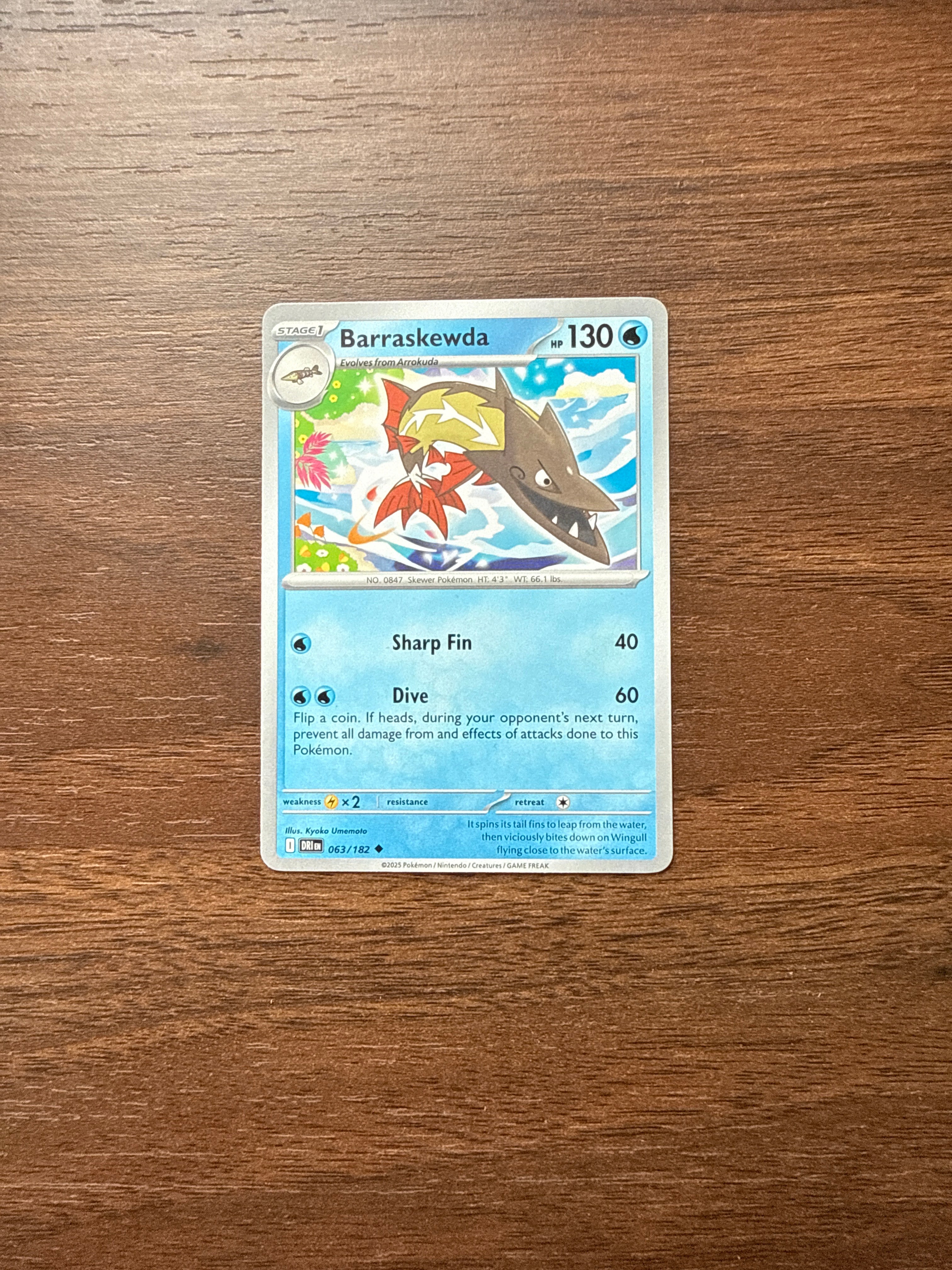 Barraskewda Common Card 063/182 | Pokemon Destined Rivals | The Card Table