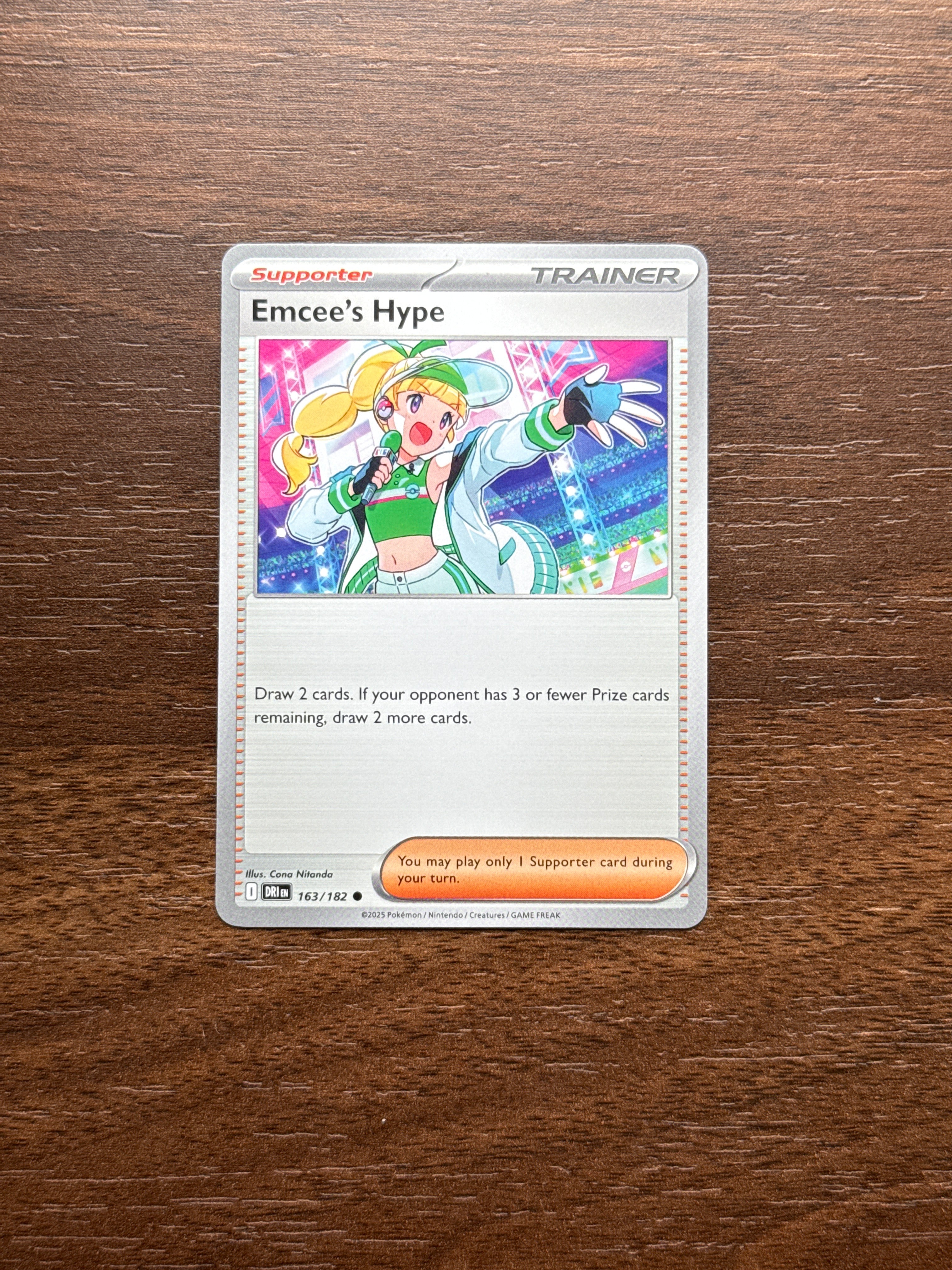 Emcee's Hype Common Card 163/182 | Pokemon Destined Rivals | The Card Table