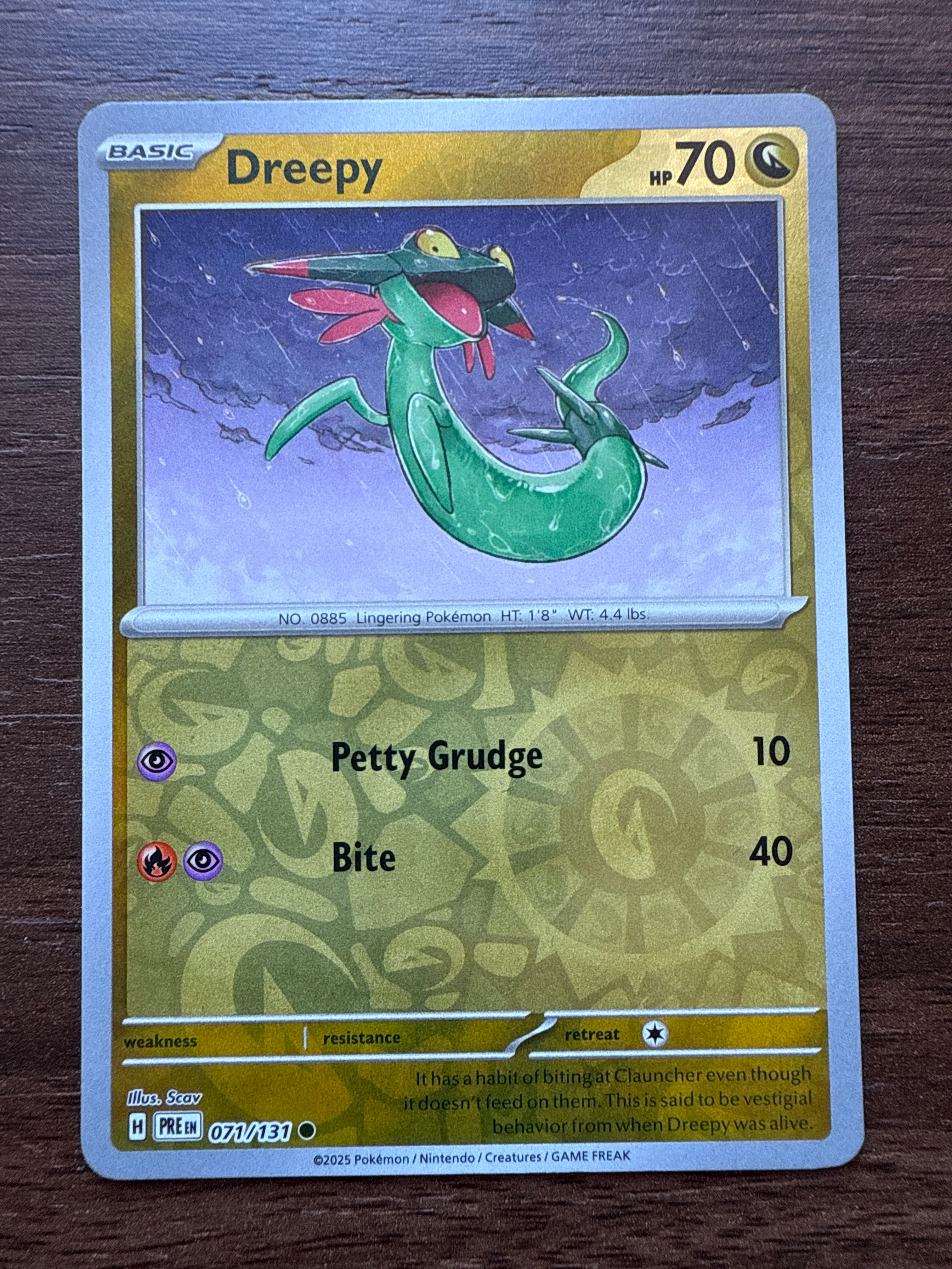 Dreepy Rev Holo Card | Pokemon Prismatic Evolutions | 071/131 – The ...